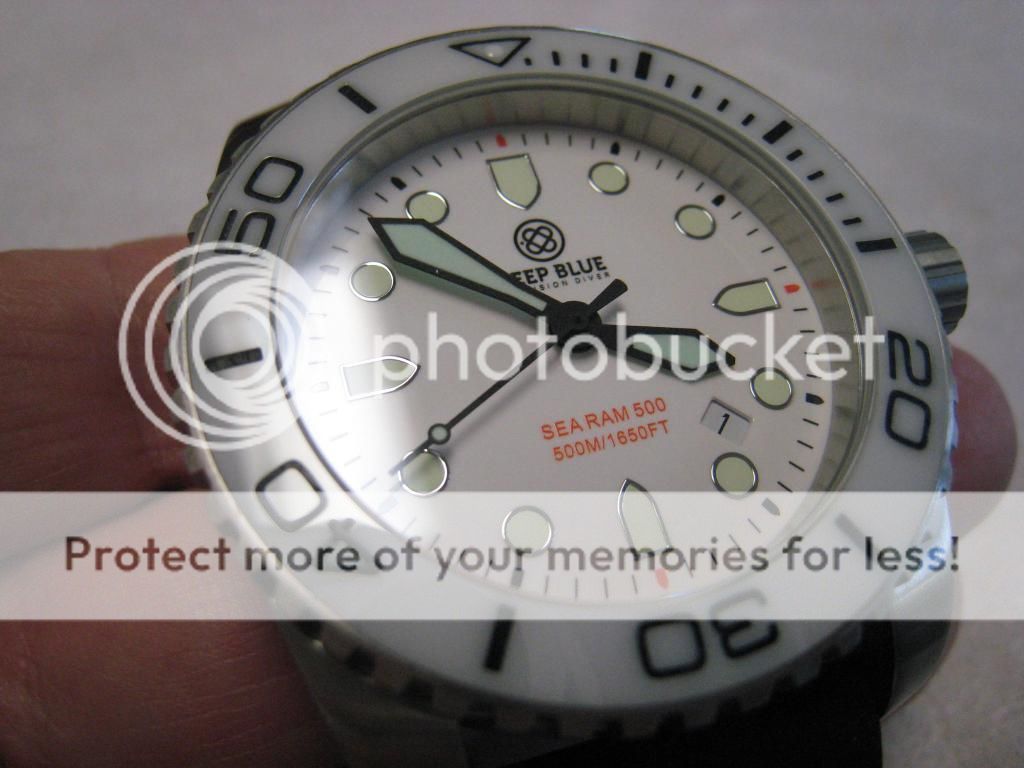 SOLD FS: DEEP BLUE - SEA RAM 500 WHITE BLACK “NEW” | WatchUSeek Watch ...