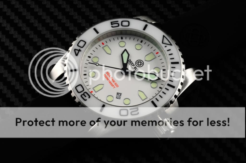 SOLD FS: DEEP BLUE - SEA RAM 500 WHITE BLACK “NEW” | WatchUSeek Watch ...