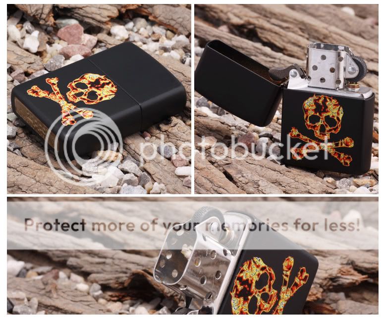 Flaming Skull and Crossbones Zippo Lighter - 28044 price in Pakistan at ...